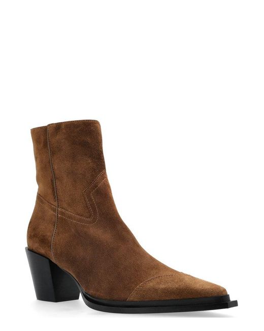 Jimmy Choo Cece Ankle Boots in Brown | Lyst