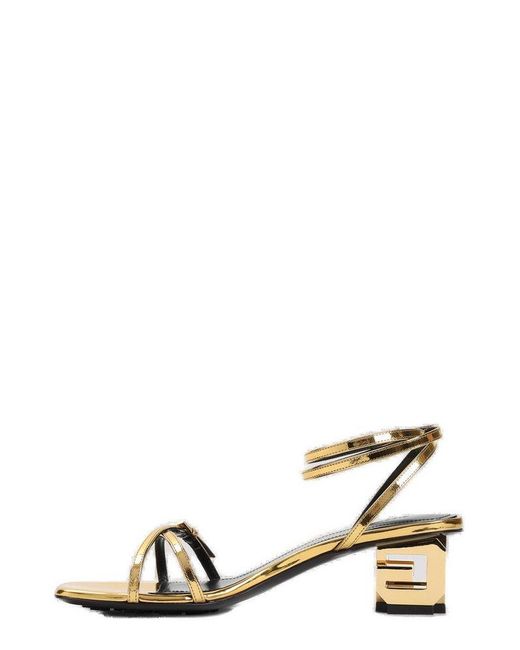 Givenchy G Cube Open-Toe Sandals in White | Lyst