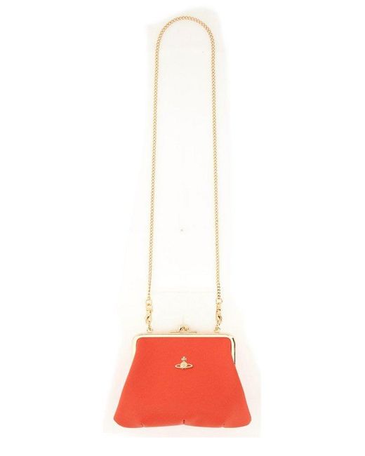 Vivienne Westwood Logo Plaque Tote Bag in Red | Lyst