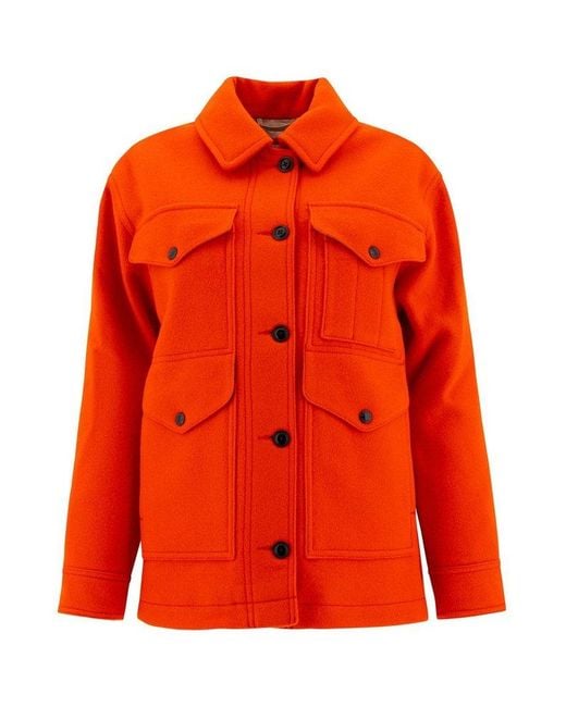 Filson Utility Jacket in Orange | Lyst