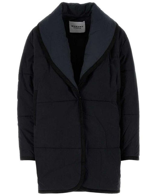 Isabel Marant Gally Quilted Down Coat in Blue | Lyst