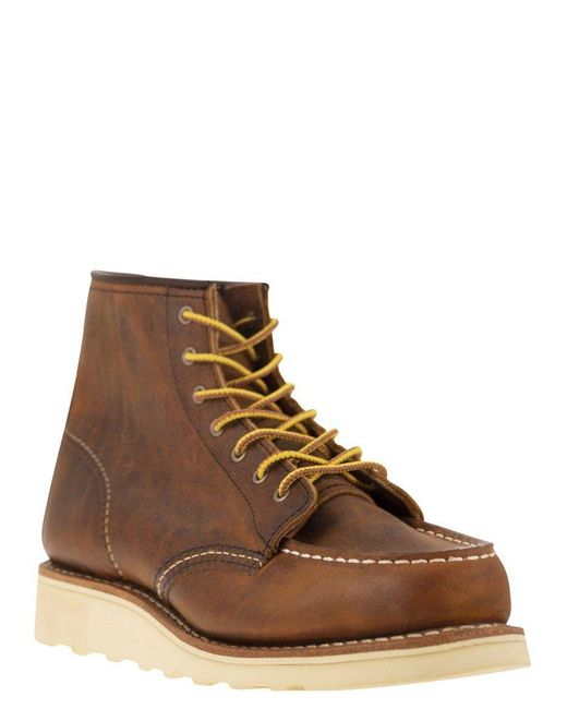 Red Wing Wing Classic Moc Leather Lace Up Boot in Brown | Lyst