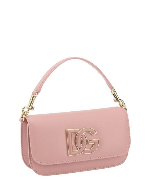 Dolce & Gabbana Dg Logo Plaque 3.5 Crossbody Bag in Pink | Lyst