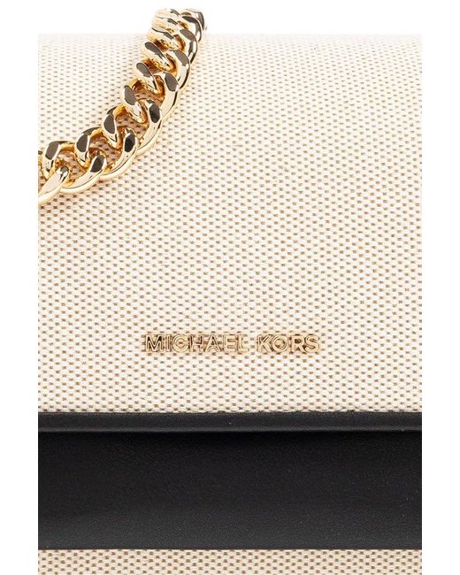 MICHAEL Michael Kors Logo Lettering Shoulder Bag in Black | Lyst