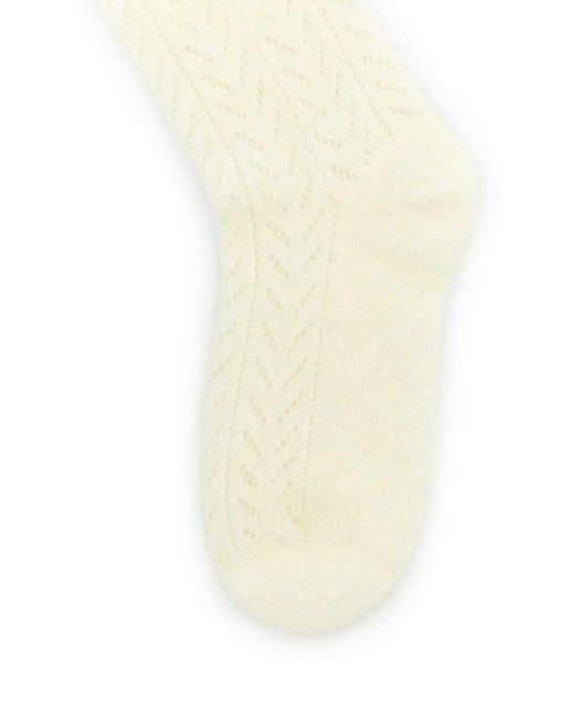 Valentino Logo Plaque Socks in White | Lyst