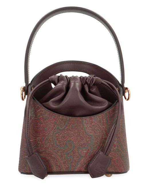 Etro Saturno Mini Tote Bag in Brown | Lyst UK