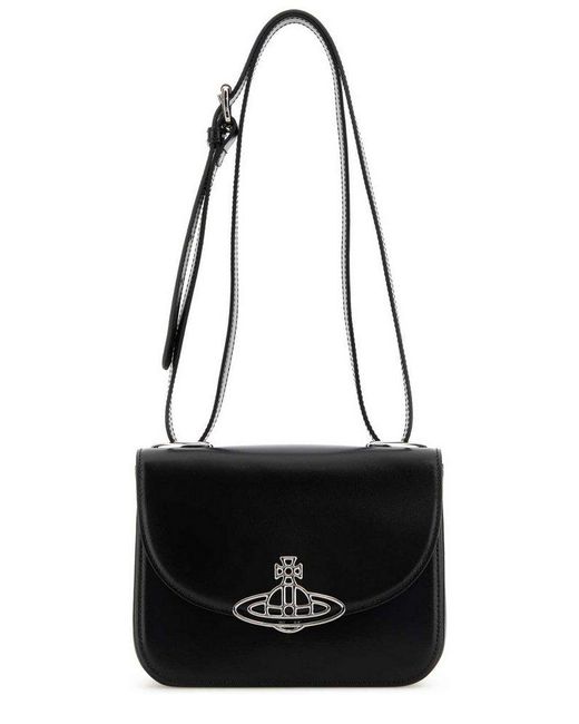 Vivienne Westwood Linda Orb Plaque Crossbody Bag in Black | Lyst