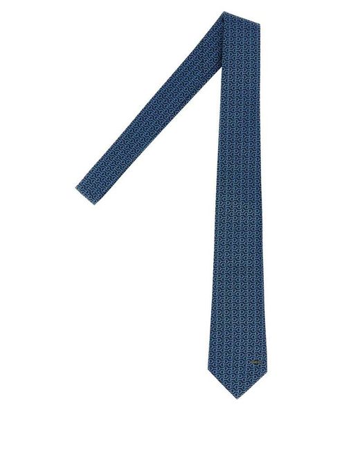 Gucci Horsebit Pointed Tip Tie in Blue for Men | Lyst