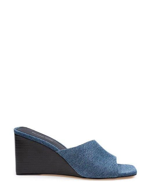 Michael Kors Merriam Denim Wedge Sandals in Blue | Lyst