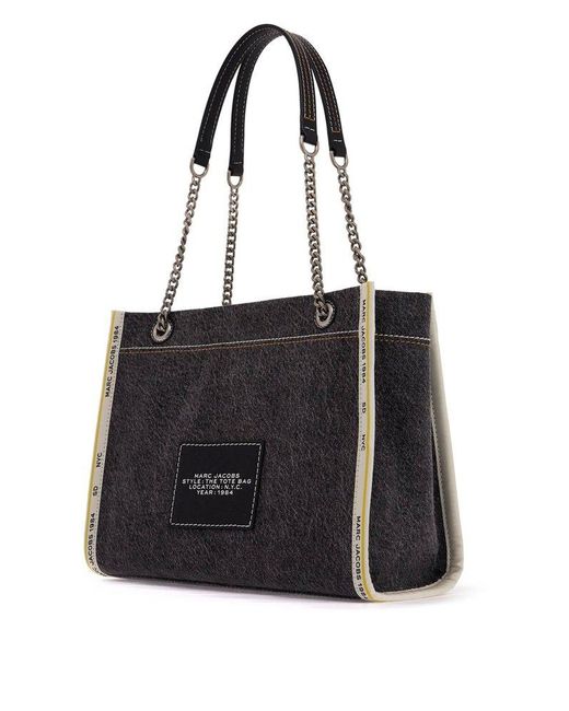 Marc Jacobs The Denim Chain Medium Tote Bag in Black | Lyst UK