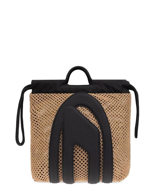 DIESEL Mesh Top Handle Bag in Black | Lyst