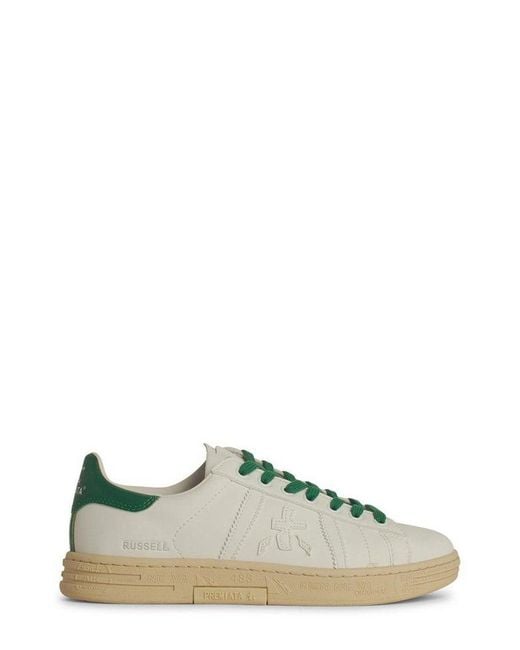 Premiata Russell Lace-Up Sneakers in Green for Men | Lyst