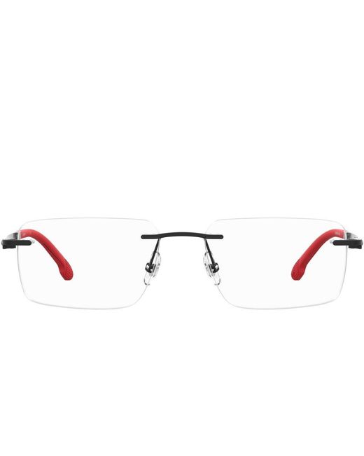 Carrera Rectangular Shape Rimless Glasses in Black for Men | Lyst