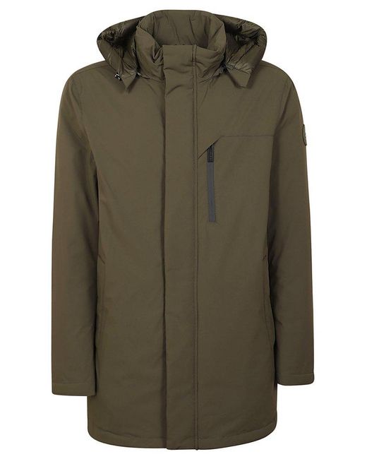 Woolrich Mountain Hooded Down Parka Coat in Green for Men | Lyst