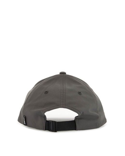 Rains Eyelet Detailed Curved Peak Cap in Gray for Men | Lyst