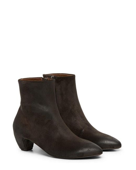 Marsèll Stonda Pointed-Toe Ankle Boots in Brown | Lyst