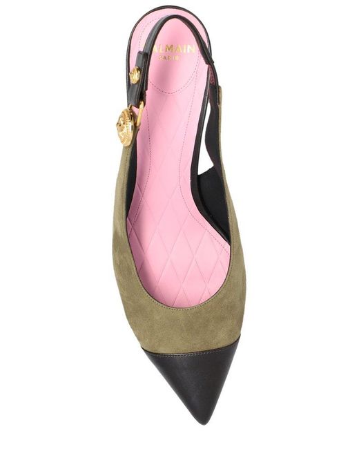 Balmain Eva Pointed-toe Pumps in Metallic | Lyst