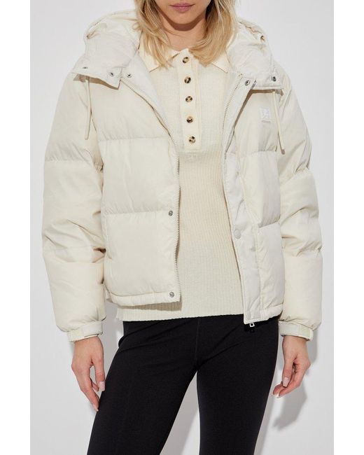 Sporty & Rich Hooded Puffer Jacket in White | Lyst