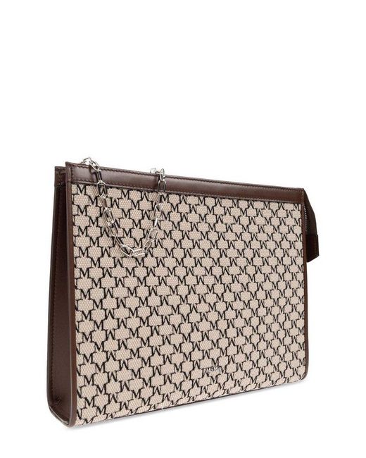 Max Mara Mmtrousses Logo Plaque Zip-Up Wallet in Grey | Lyst UK