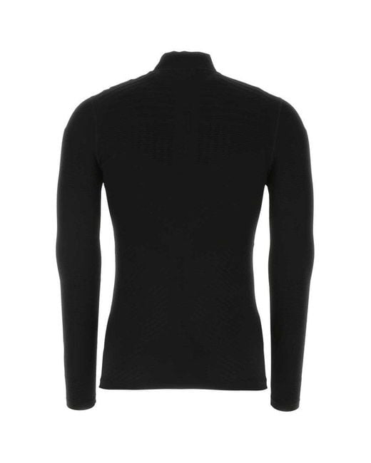 Prada Logo Detailed Half-zip Top in Black for Men | Lyst Prada Logo Detailed Half-zip Top in Black for Men | Lyst
