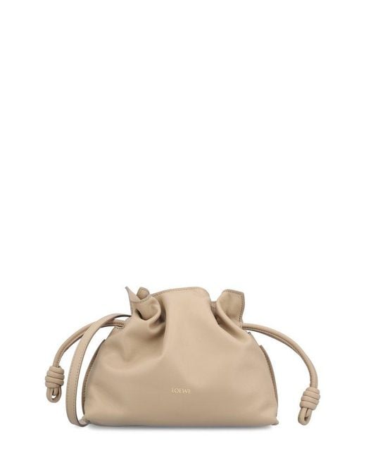 Loewe Mini Flamenco Clutch Bag in Natural | Lyst