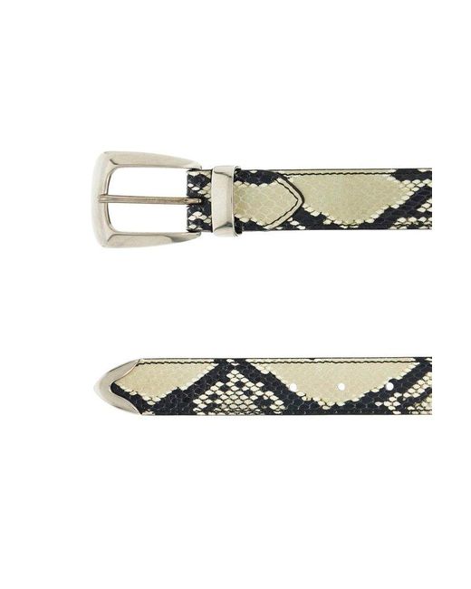 Khaite Benny Python Print Belt in Black | Lyst