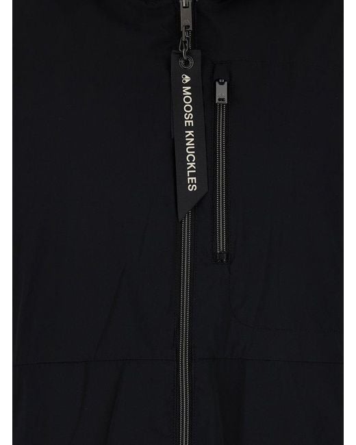 Moose Knuckles Reversible Jacket With Hood And Logo Patch On The Sleeve ...