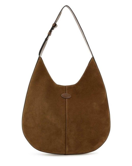 Tod's Logo Patch Di Bag in Brown | Lyst