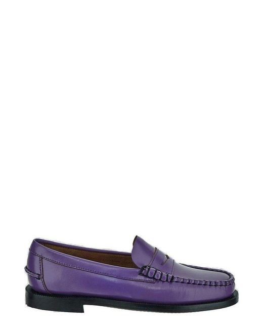 Sebago Round-toe Slip-on Loafers in Purple | Lyst