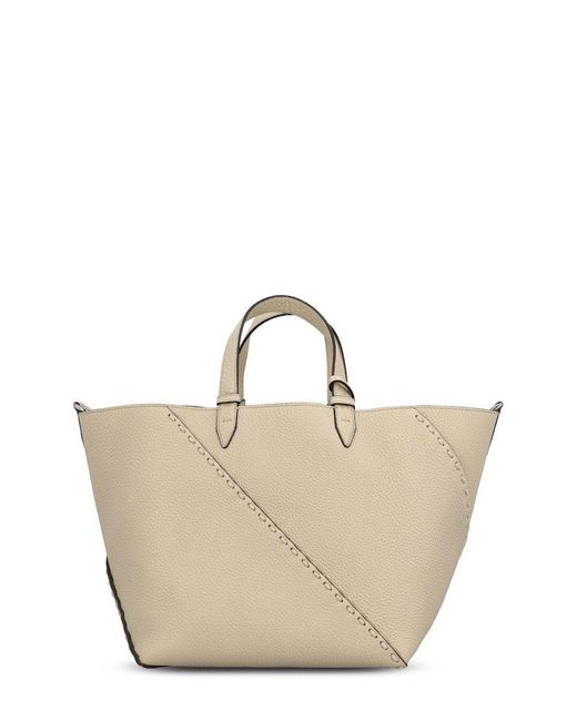 Fendi Selleria Diagonal Small Tote Bag in Natural for Men | Lyst