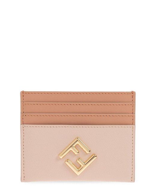 Fendi Ff Diamonds Panelled Card Case in Brown | Lyst
