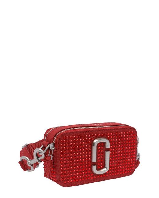 Marc Jacobs The Snapshot Embellished Shoulder Bag in Red | Lyst