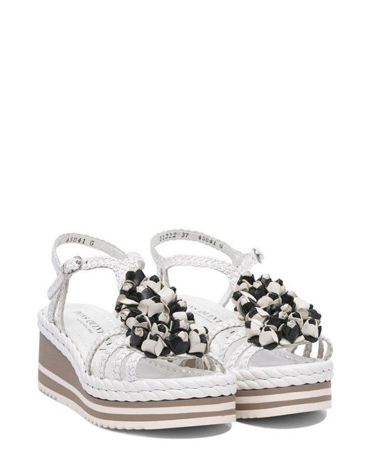 Pons Quintana Wedge Sandals in White | Lyst