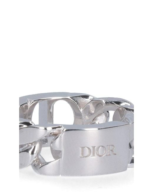 Dior Cd Icon Chain Link Ring in Metallic for Men | Lyst Dior Cd Icon Chain Link Ring in Metallic for Men | Lyst