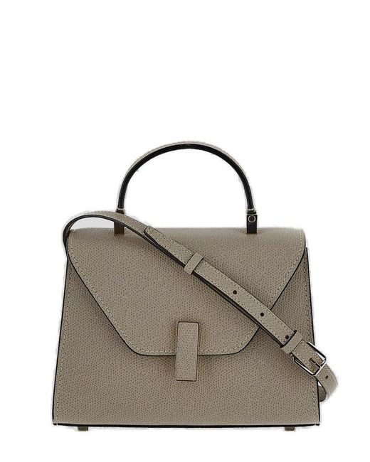 Valextra Iside Foldover Micro Crossbody Bag in Metallic | Lyst