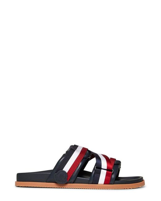 Moncler Mon Summer Sliders in Red for Men | Lyst