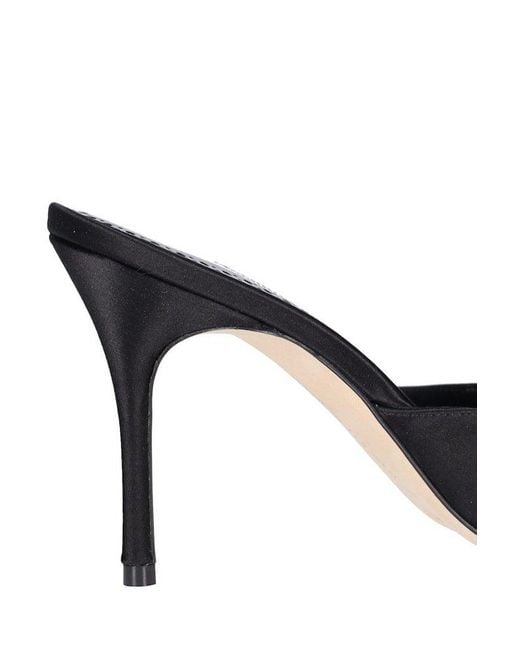 Manolo Blahnik Fugati Cut Out Detailed Mules in Black | Lyst