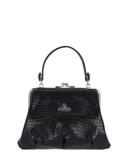 Vivienne Westwood Granny Top Handle Tote Bag in Black | Lyst