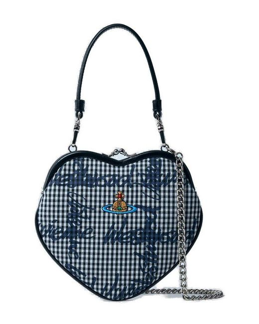 Vivienne Westwood Belle Heart Frame Tote Bag in Blue | Lyst
