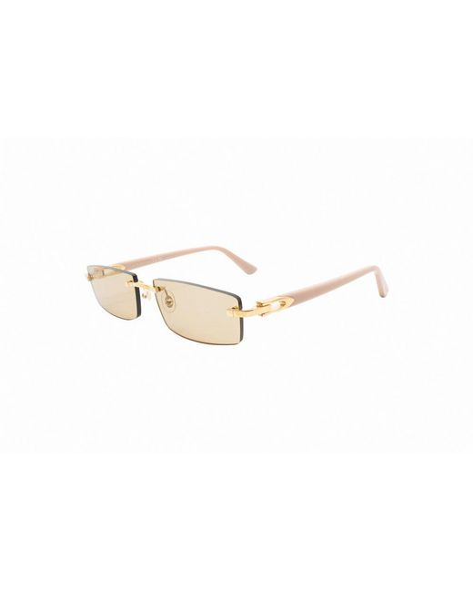 Cartier Rectangle Frame Sunglasses In Black Lyst Uk
