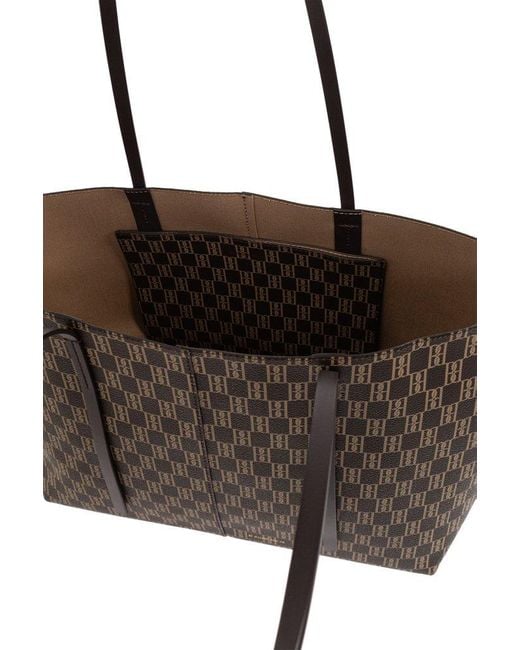By Malene Birger Abigail Monogram Tote Bag in Brown | Lyst