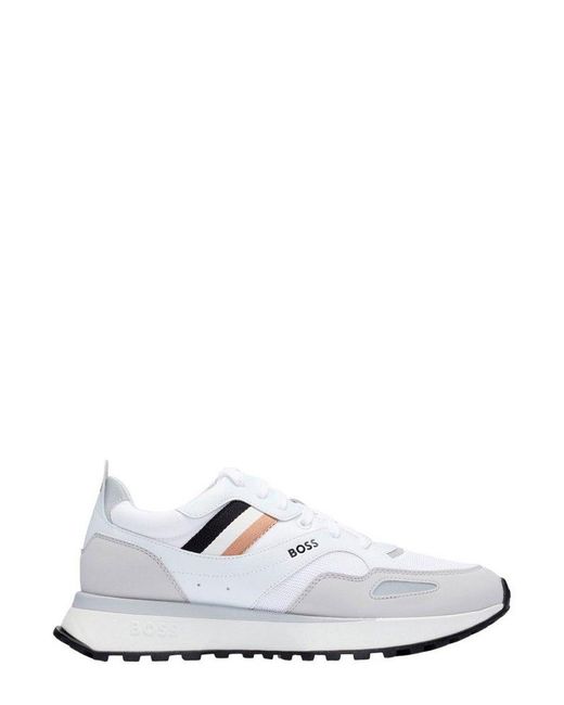 BOSS Running-Style Trainers in White for Men | Lyst