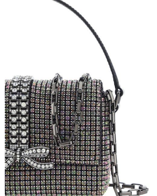 Self-Portrait Embellished Micro Bag in Black | Lyst