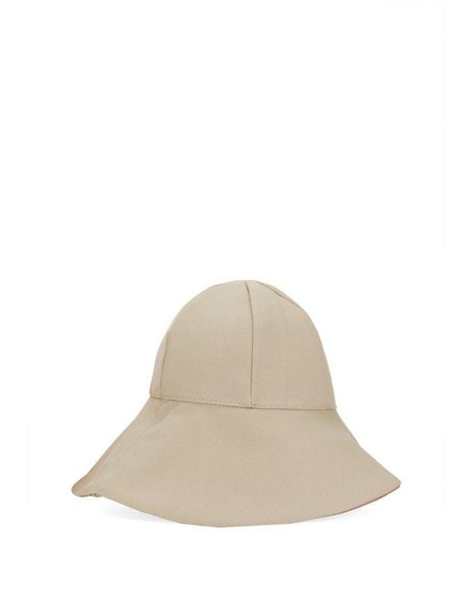 Max Mara Logo Detailed Reversible Hat in Natural | Lyst