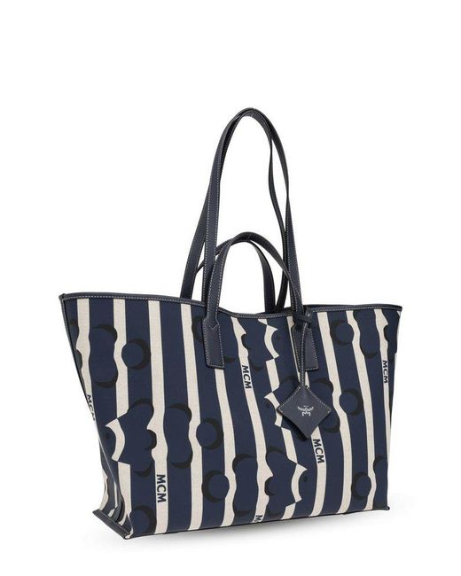 MCM Two-Toned Tote Bag in Blue | Lyst