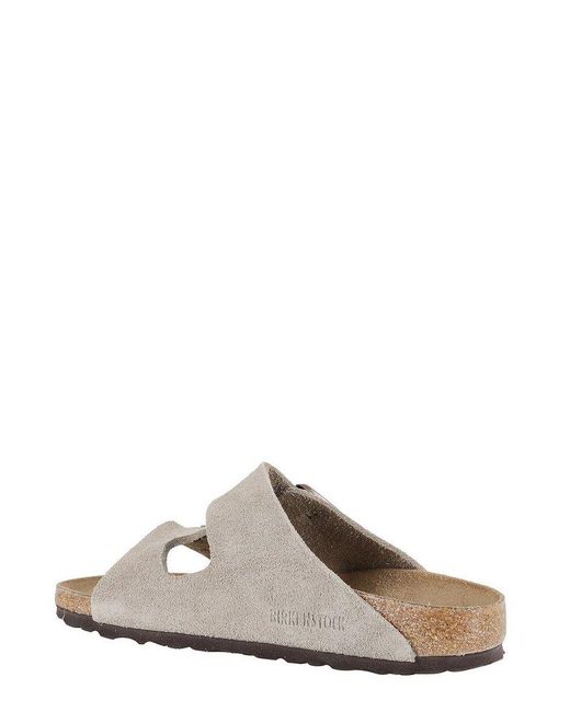 Birkenstock Arizona Double-Strap Slip-On Slides in Brown | Lyst