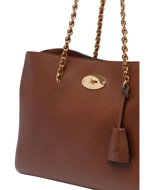 Mulberry Lily Chain Tote Bag in Brown | Lyst