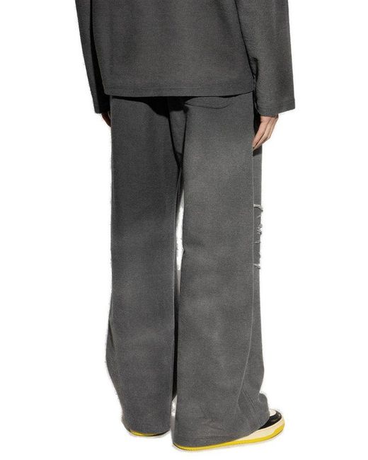 DIESEL P-Percy Distressed Track Pants in Gray for Men | Lyst