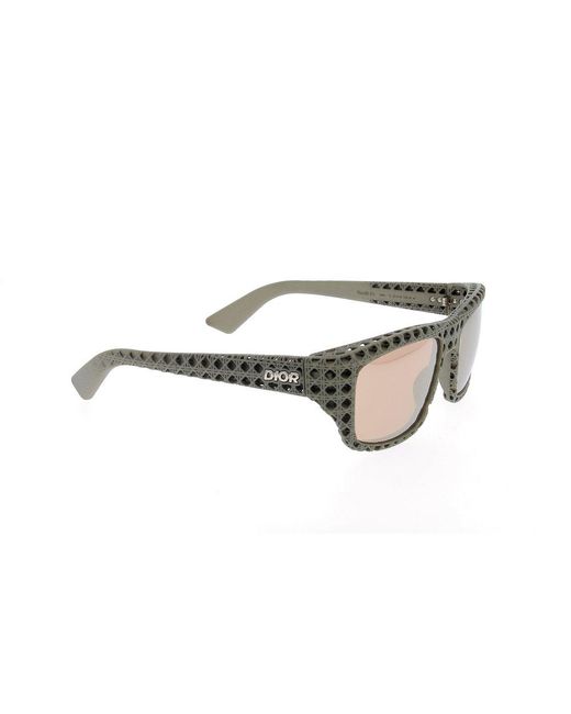 Dior Rectangle Frame Sunglasses In Black Lyst Uk