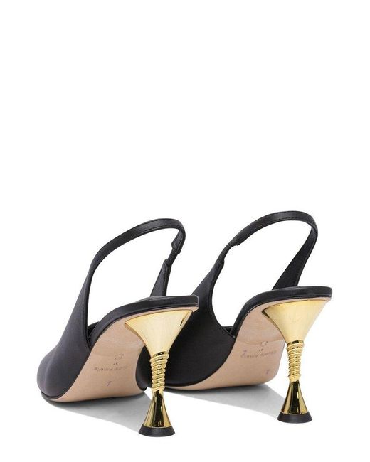 STUDIO AMELIA Helix Slingback Sandals in Black | Lyst